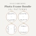 Photo Frame Embroidery Pattern Bundle, Photo Holder PDF Pattern, Flower ...