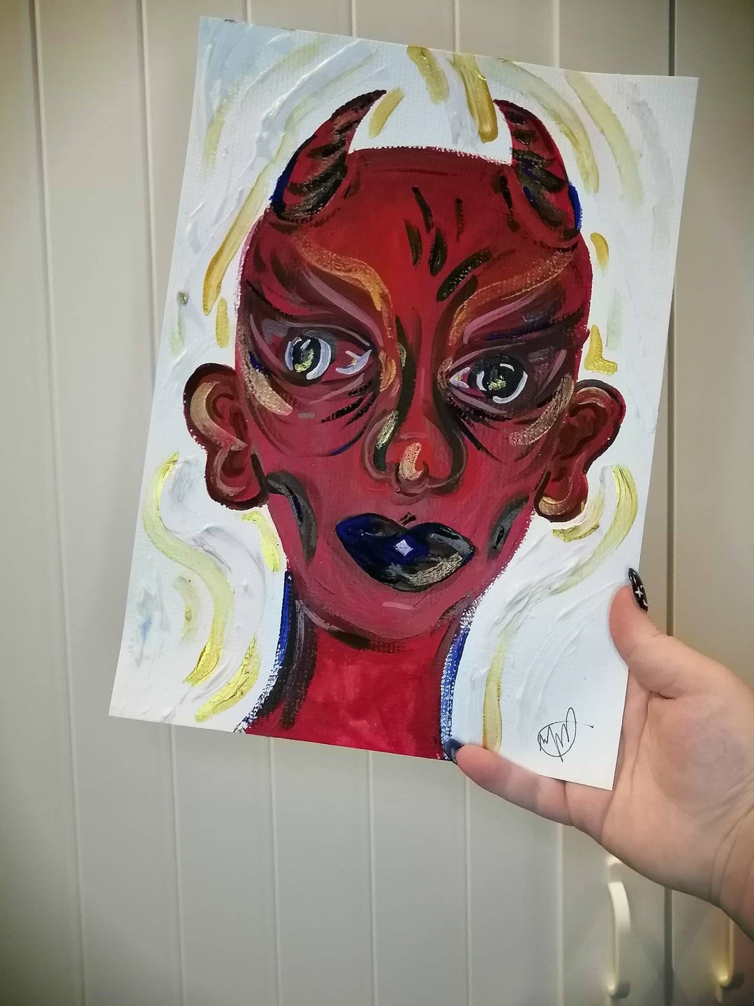Devils and Demons Paintings - Etsy