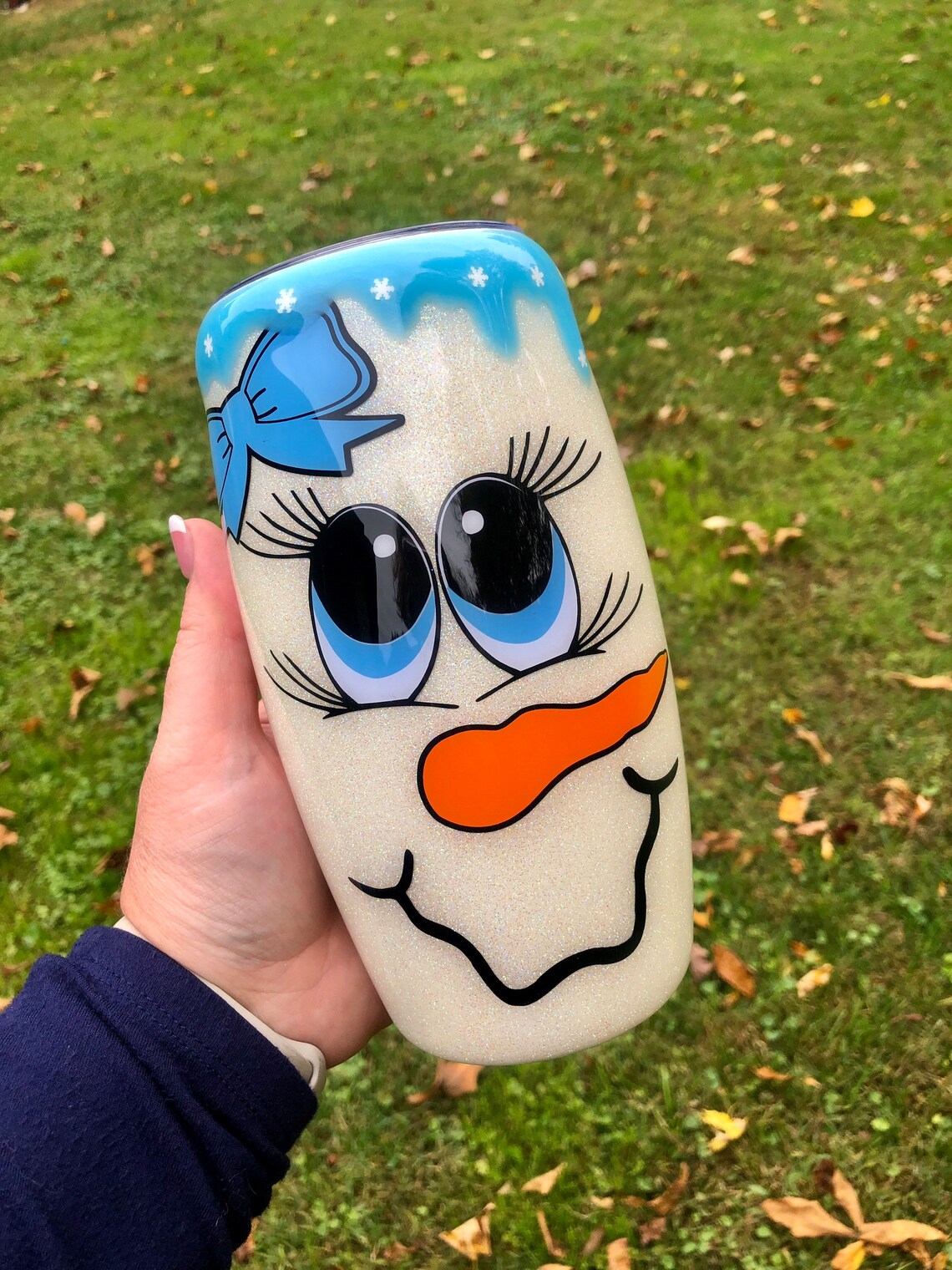 Snowman Tumbler Hot Chocolate Drip Christmas Tumbler - Etsy