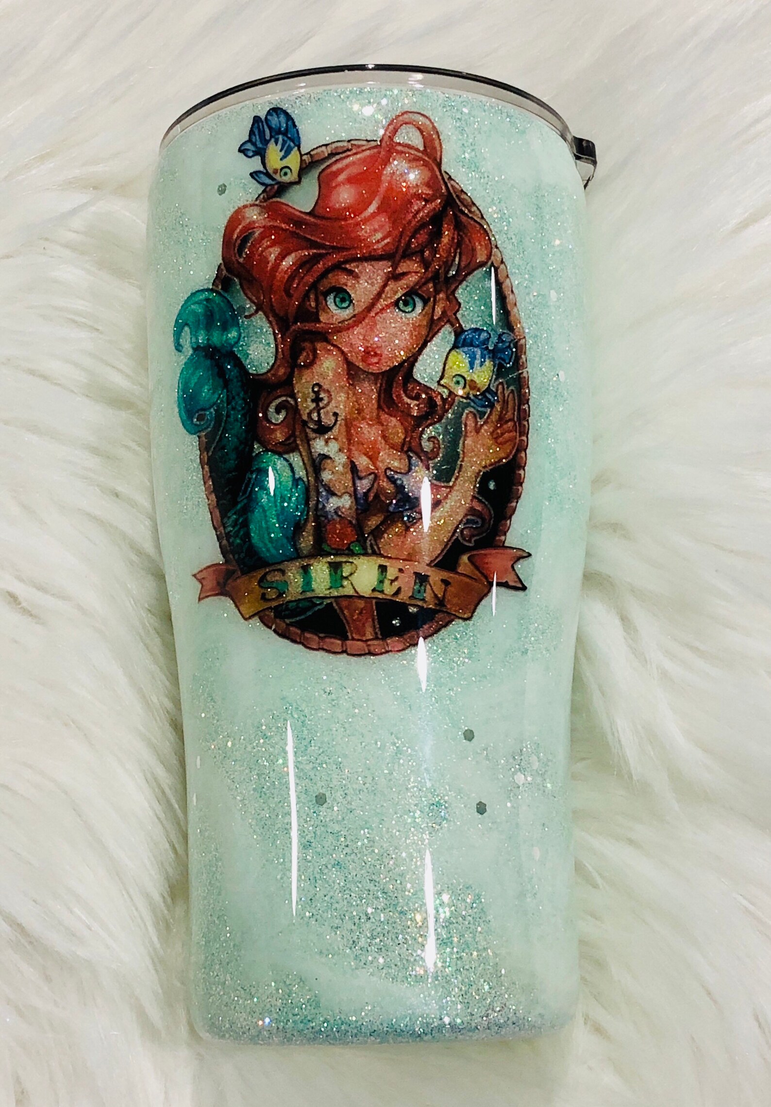 Little Mermaid Custom Princess Pinup Cup Stainless Stumbler | Etsy