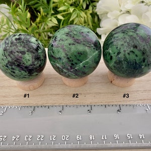 Ruby in Zoisite Spheres anyolite You Choose Sphere Stand - Etsy