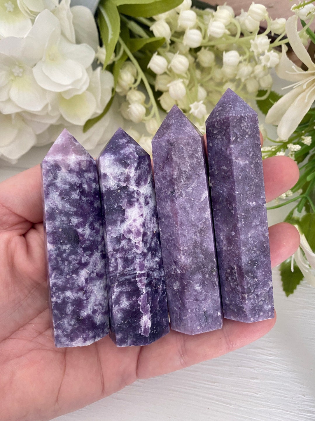 Lepidolite Towers (aka Purple Mica), You Choose - Etsy