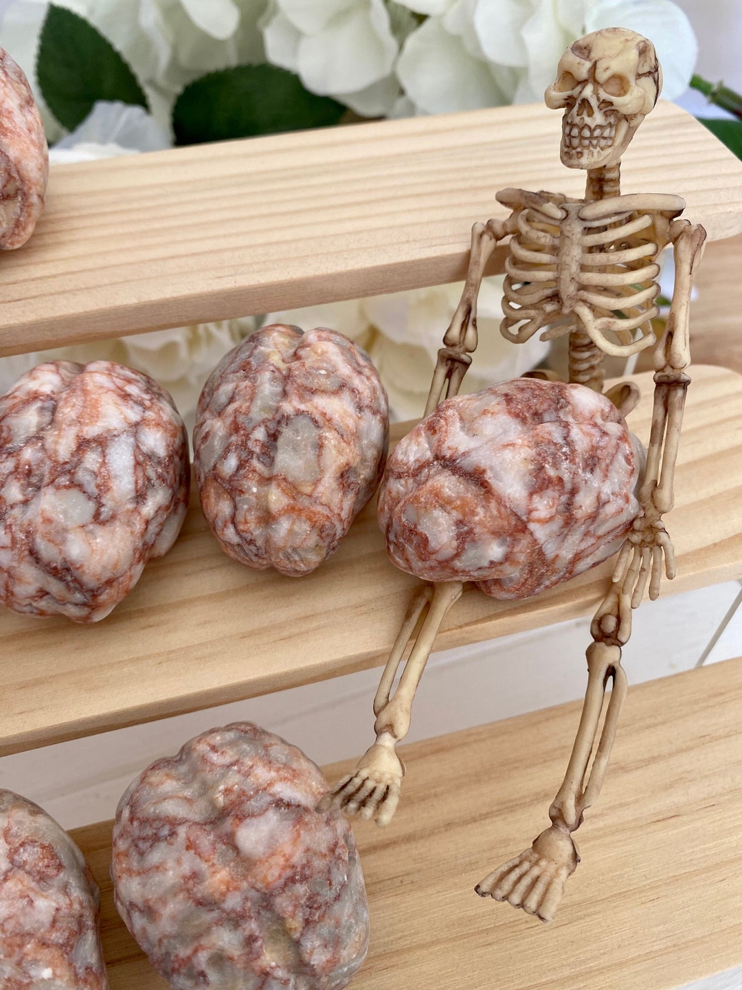 Crystal Brains- Carved Red Network Stone (you Choose) - Etsy