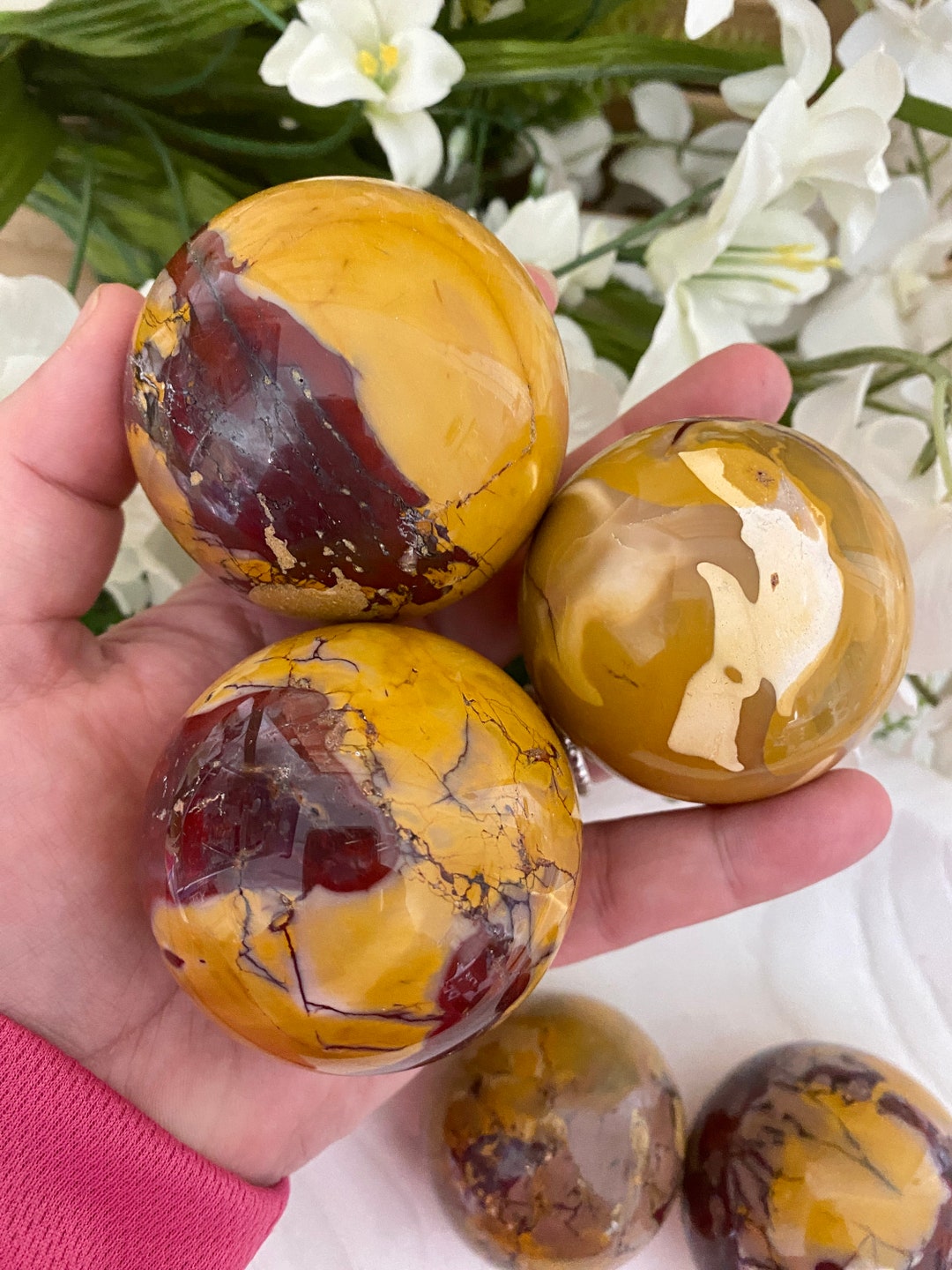 Mookaite Jasper Spheres (you Choose) Sphere Stand Included - Etsy