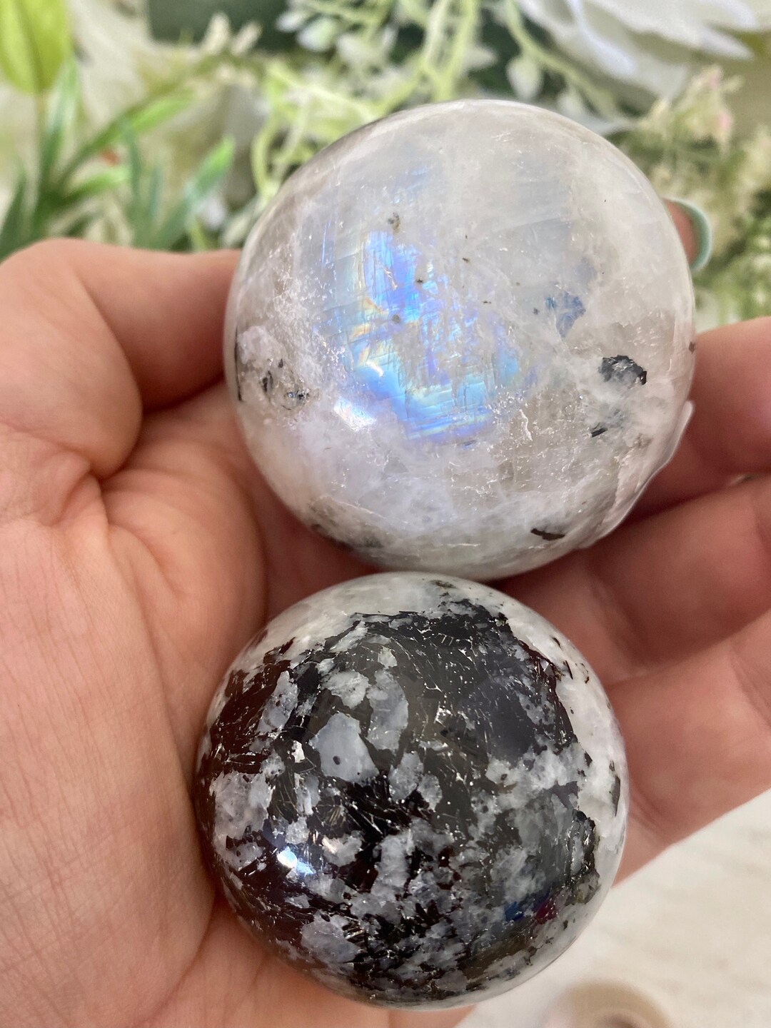 Rainbow Moonstone Sphere – Natural Flashy Crystal Ball (you Choose ...