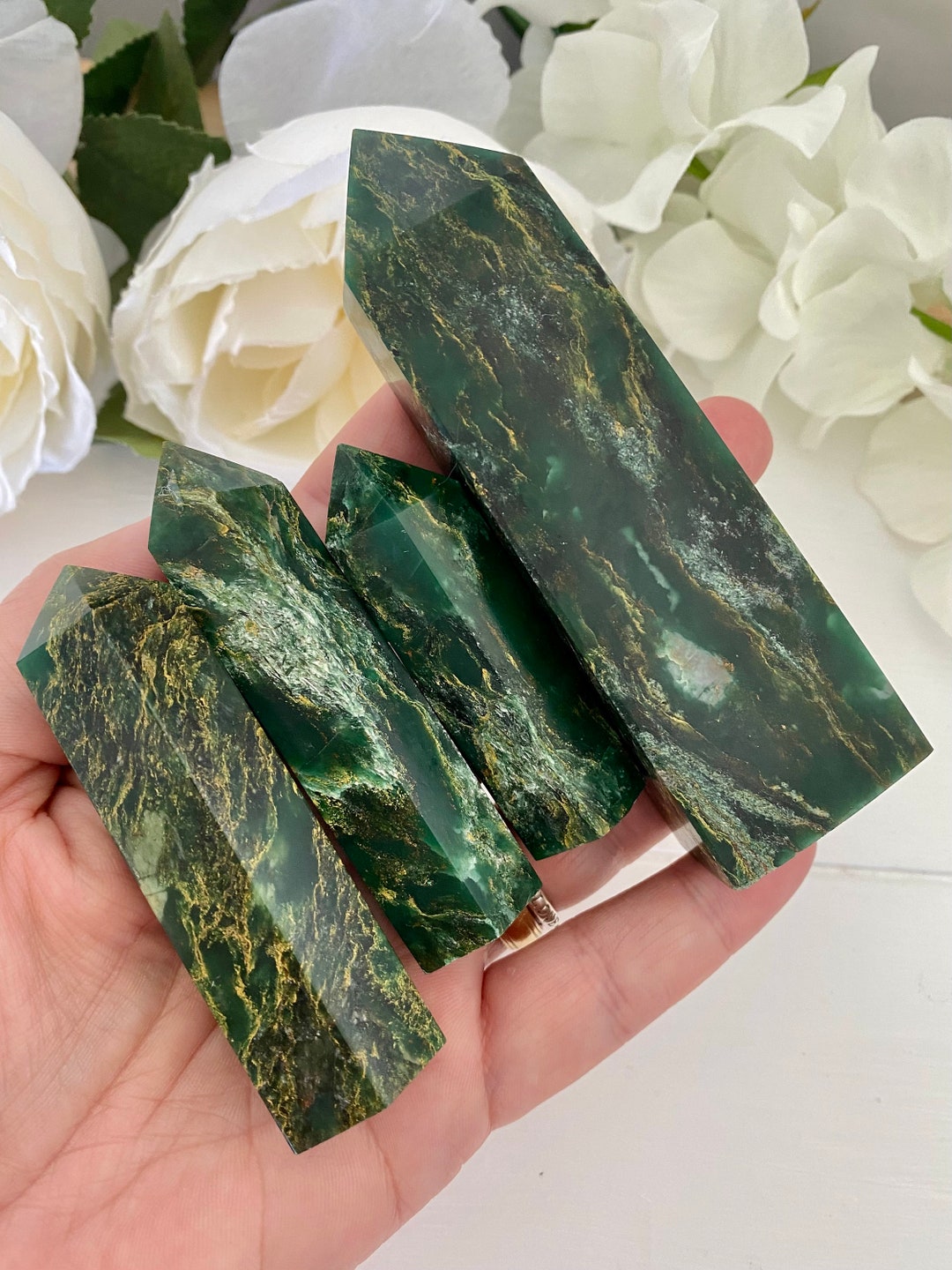 Emerald Green Mica & Quartz Towers (you Choose) - Etsy