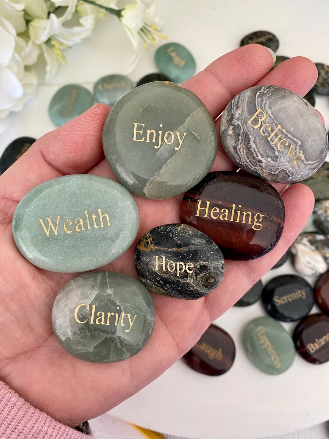 Crystal Pocket Stone Set (mindfulness, Intention Stones) You Choose Set ...