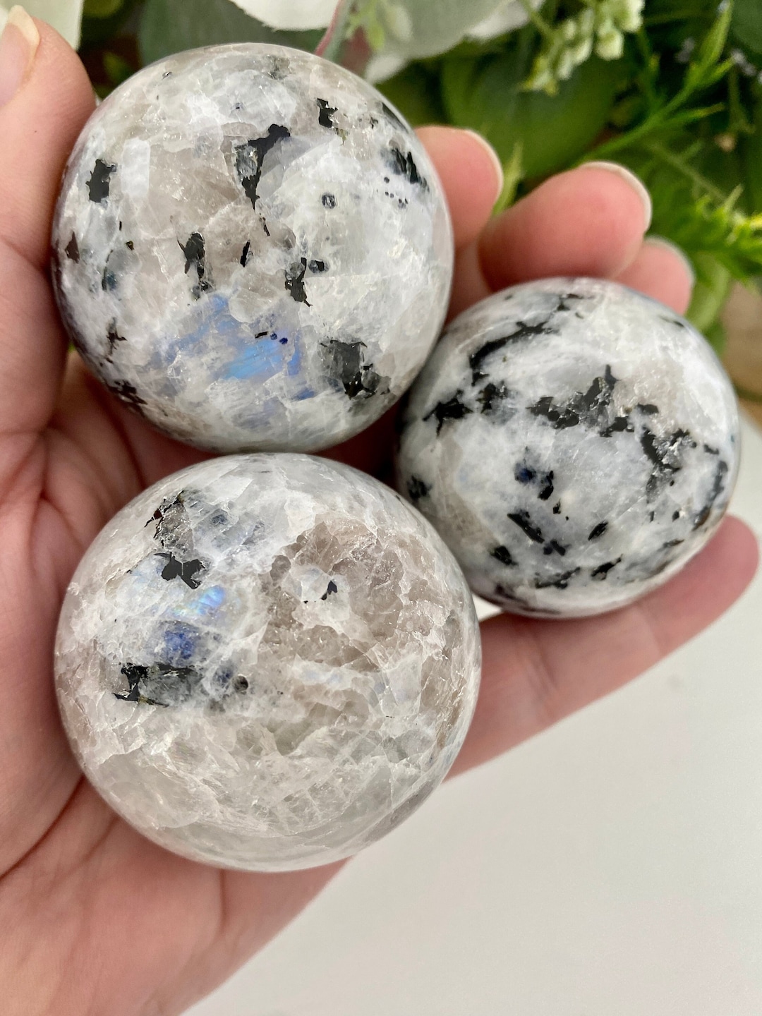 Rainbow Moonstone Spheres (you Choose) Sphere Stand Included - Etsy