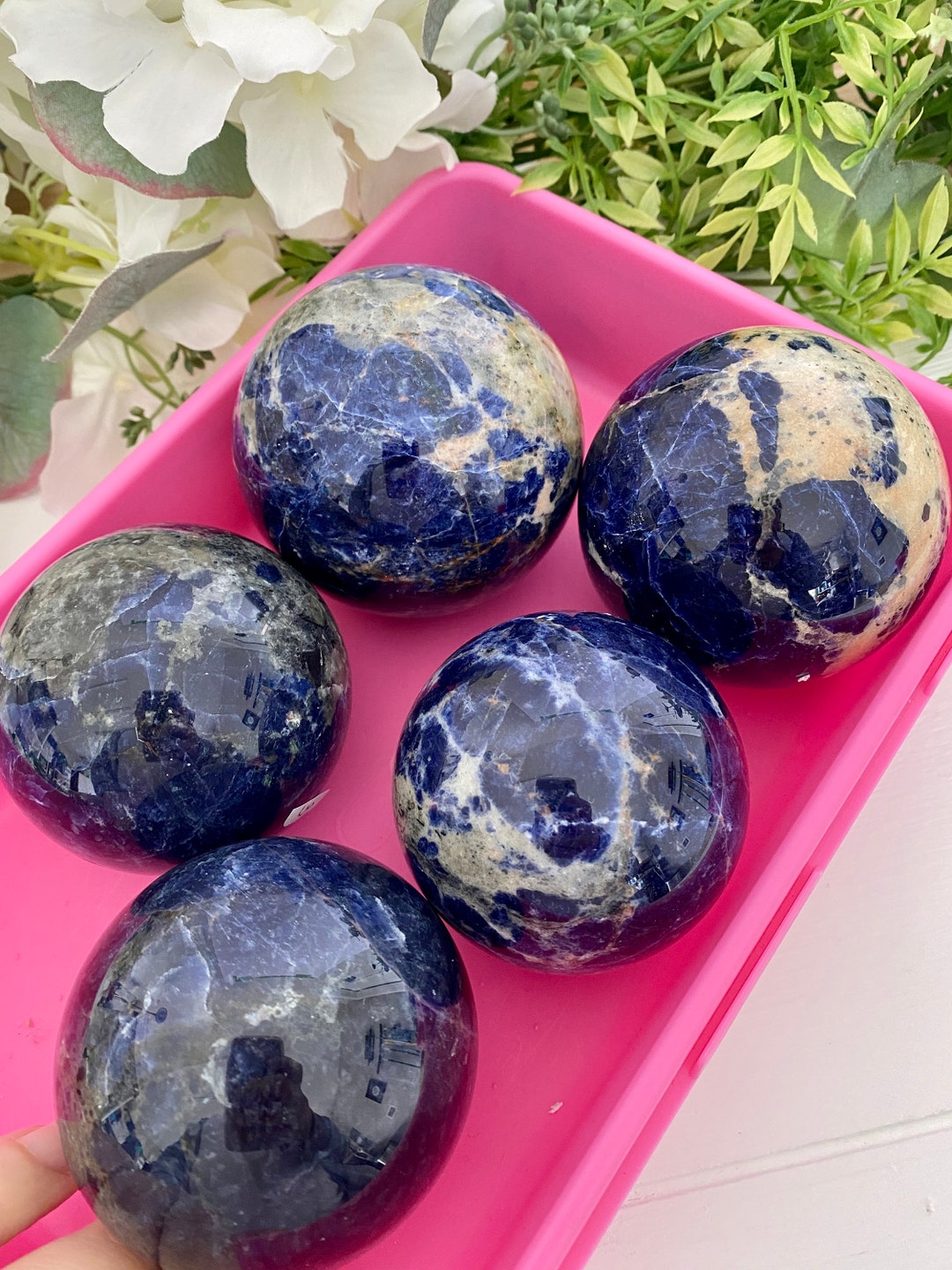 Sodalite Spheres (you Choose) Sphere Stand Included - Etsy