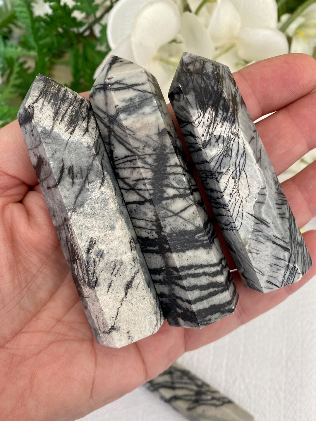 Spiderweb Crystal Towers net Jasper Stone You Choose - Etsy