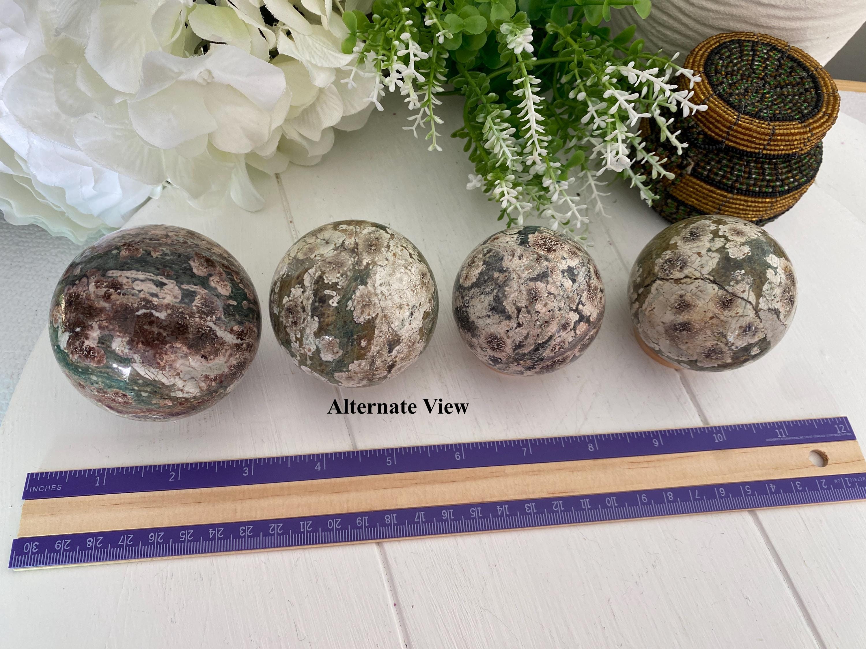Green Sakura Flower, Cherry Blossom Spheres (you Choose) Sphere Stand ...