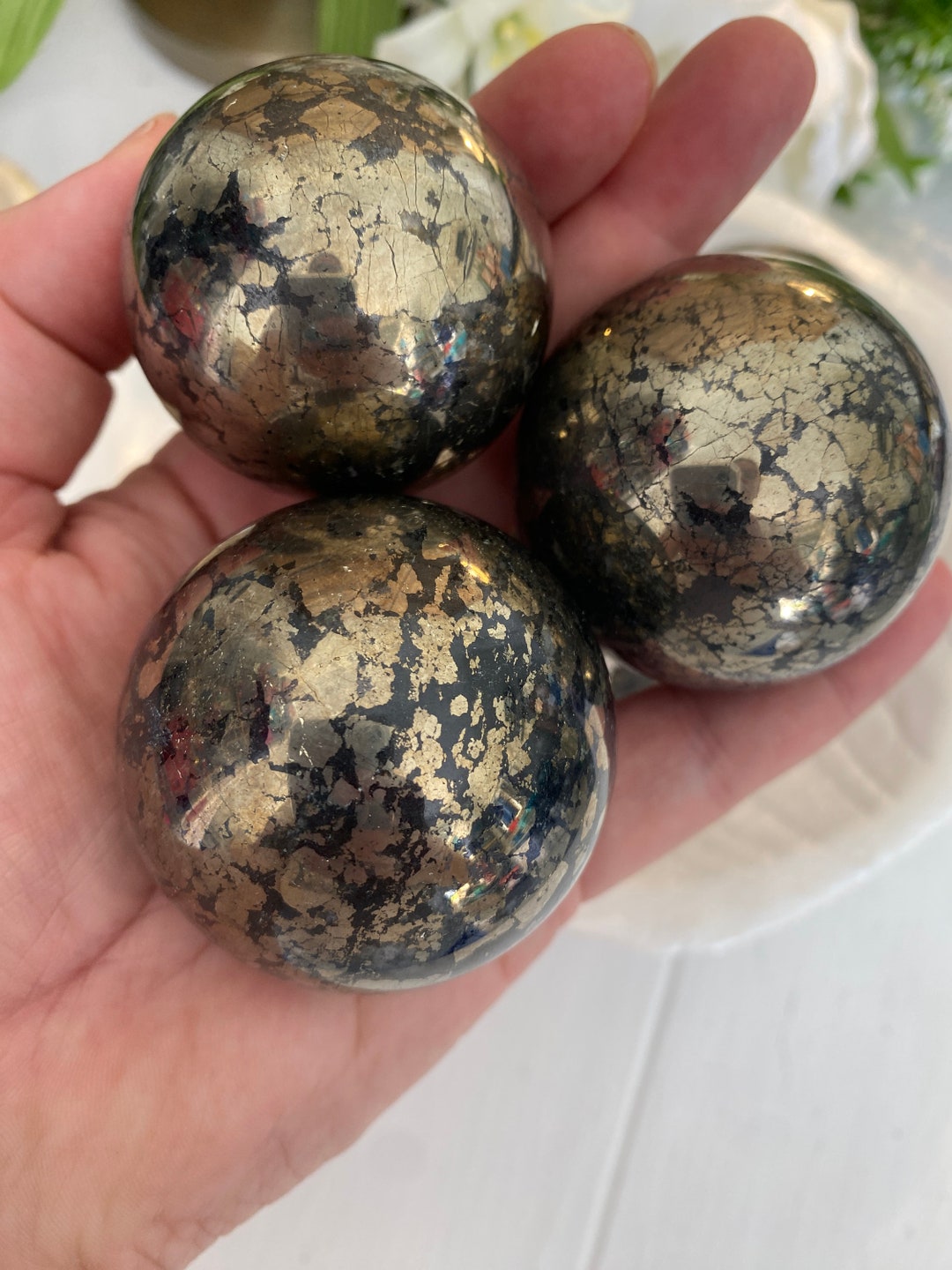 Pyrite Spheres (you Choose) Sphere Stand Included - Etsy