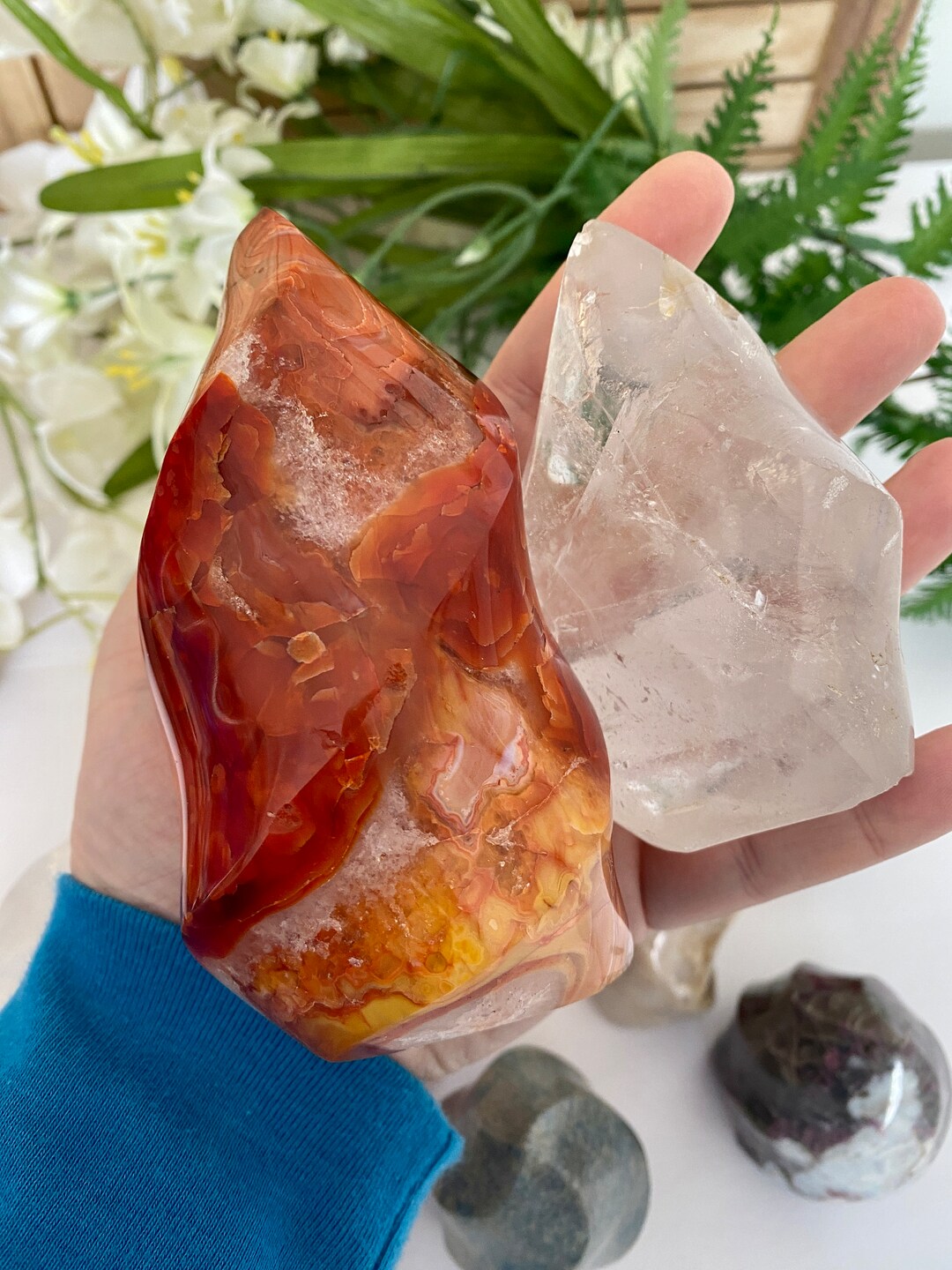 Crystal Flames, Wide Assortment Available you Choose Rose Quartz ...