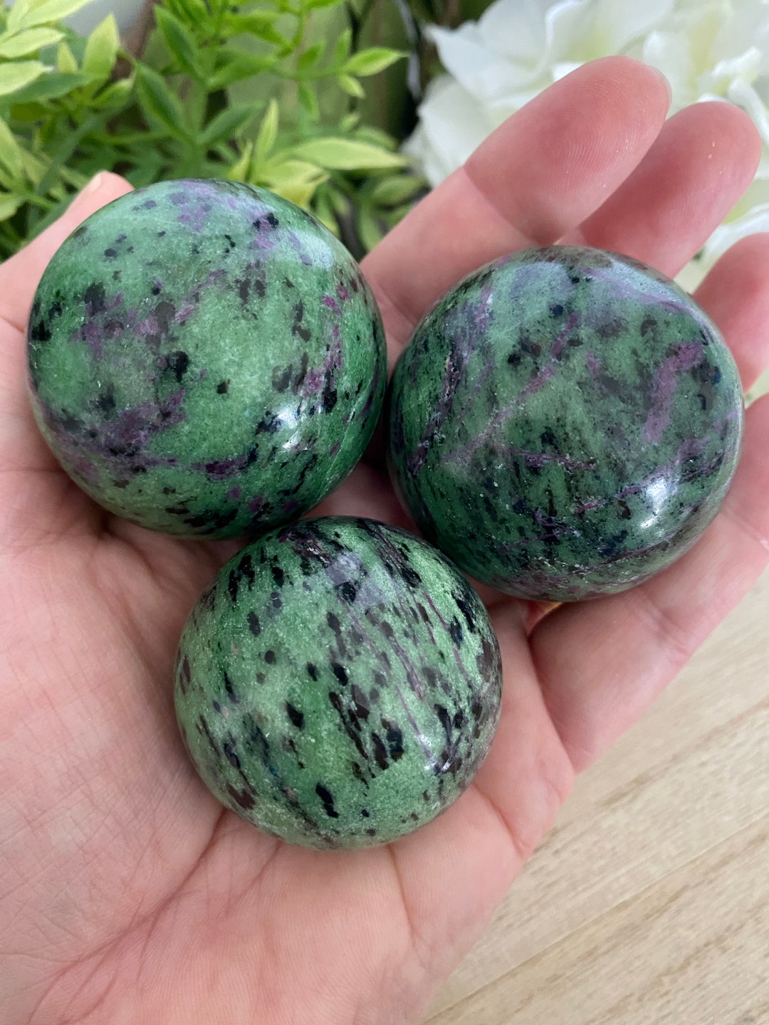 Ruby in Zoisite Spheres anyolite You Choose Sphere Stand - Etsy