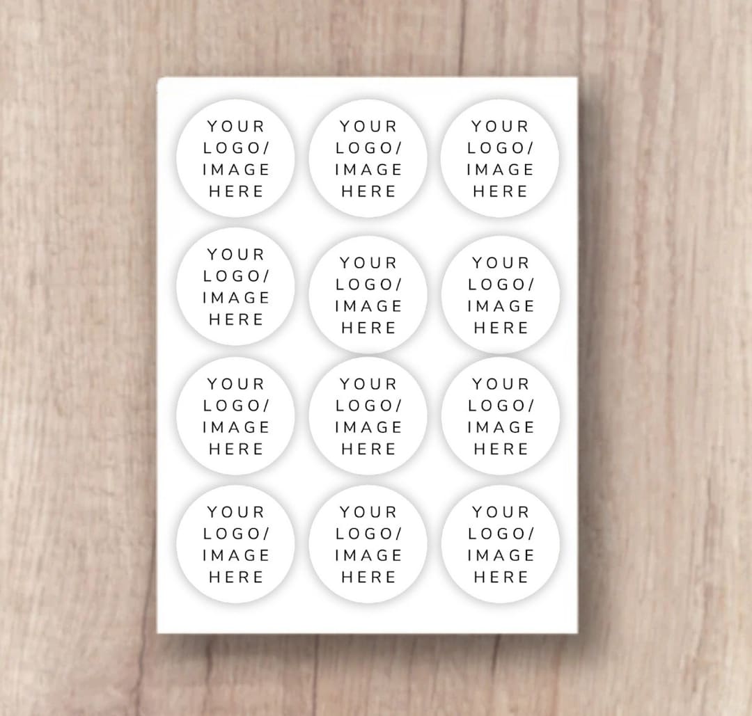 Custom Circle Logo or Image Sticker Sheets for Business and Personal ...