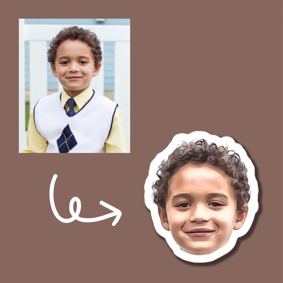 ANIMATED Custom Face/portrait Stickers - Stickers of Your Face ...