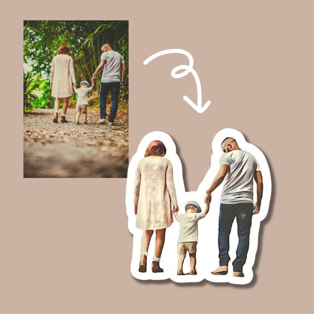 ANIMATED Custom Family Stickers - Stickers of Your Family - Waterproof ...