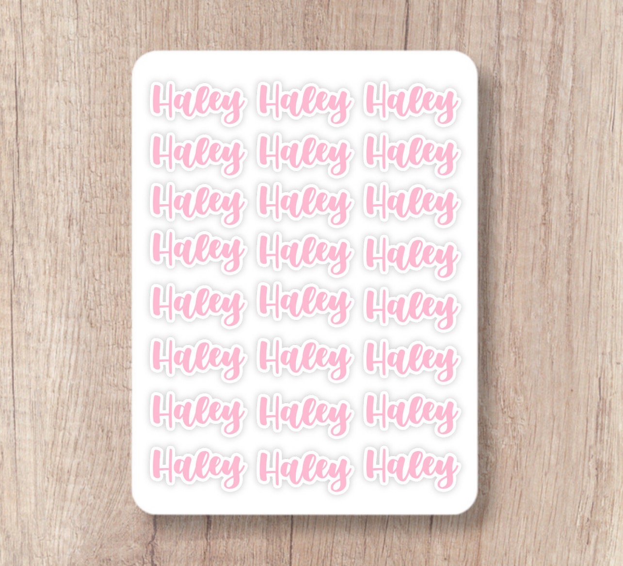 Custom Name Sticker Sheets - Sticker Sheets of Your Name or Text ...