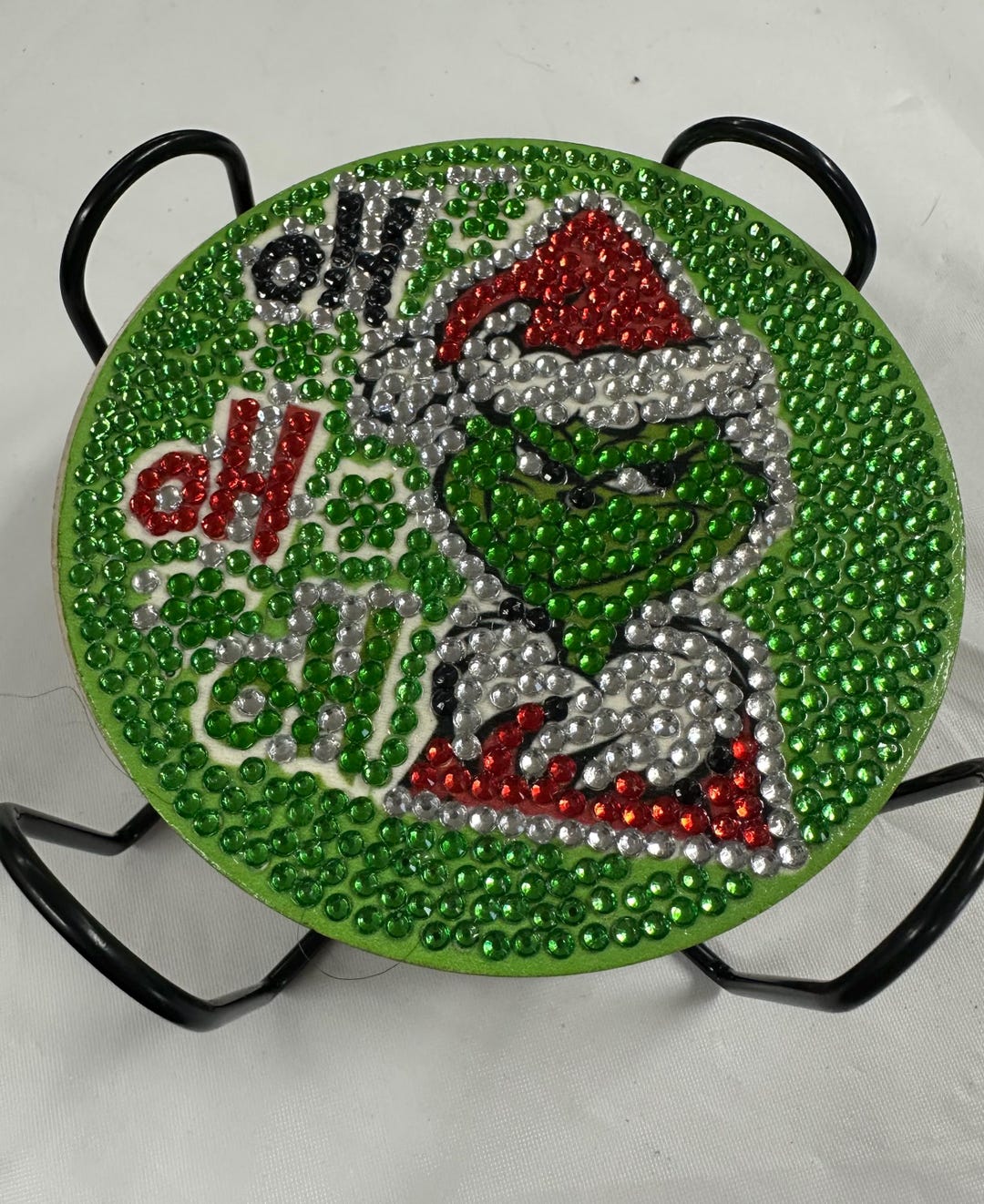 Grinch Diamond Art Completed 8 Piece Coaster Set With Metal Holder - Etsy