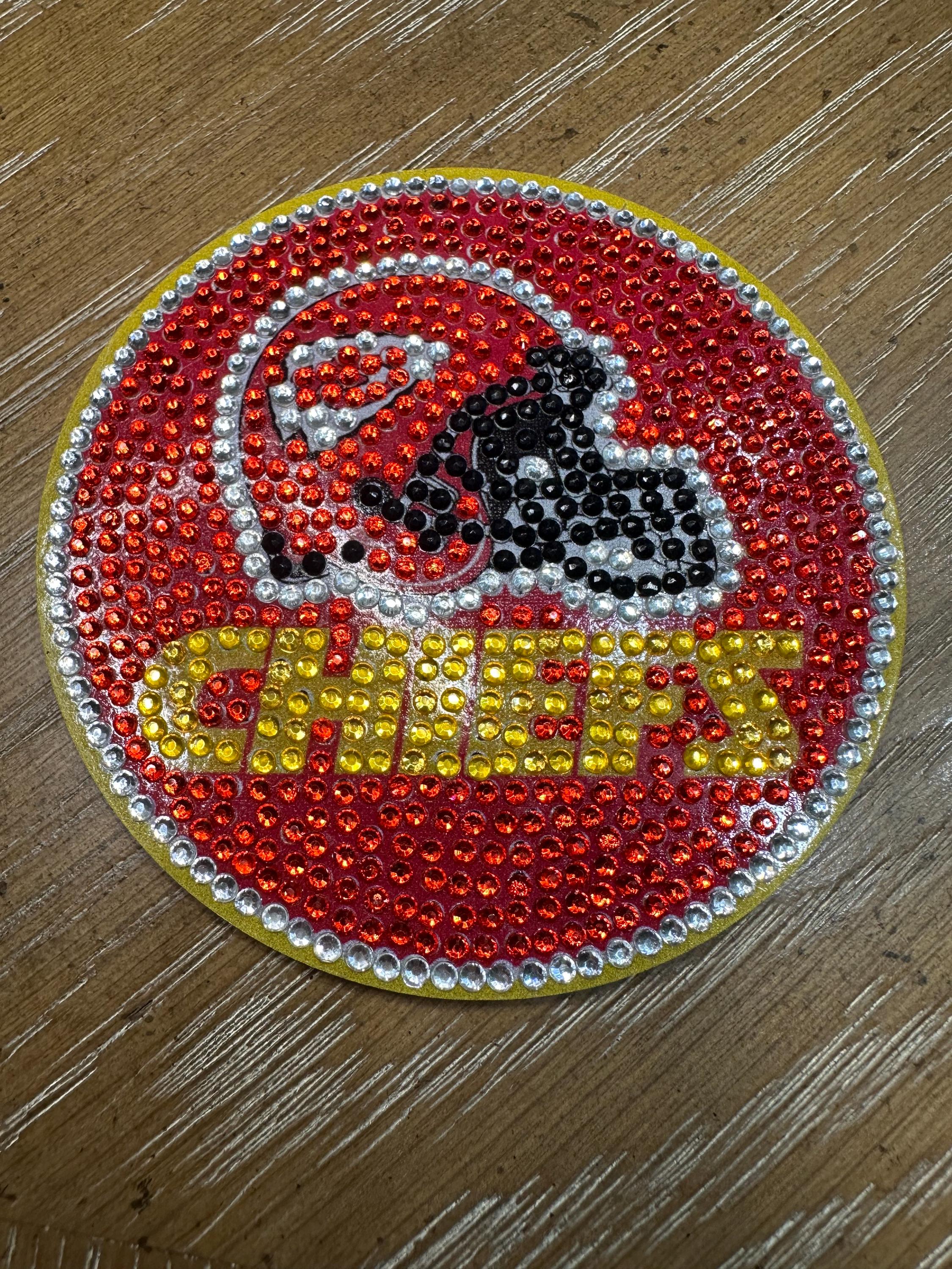 Kansas City Chiefs Diamond Art Finished Coasters - Etsy
