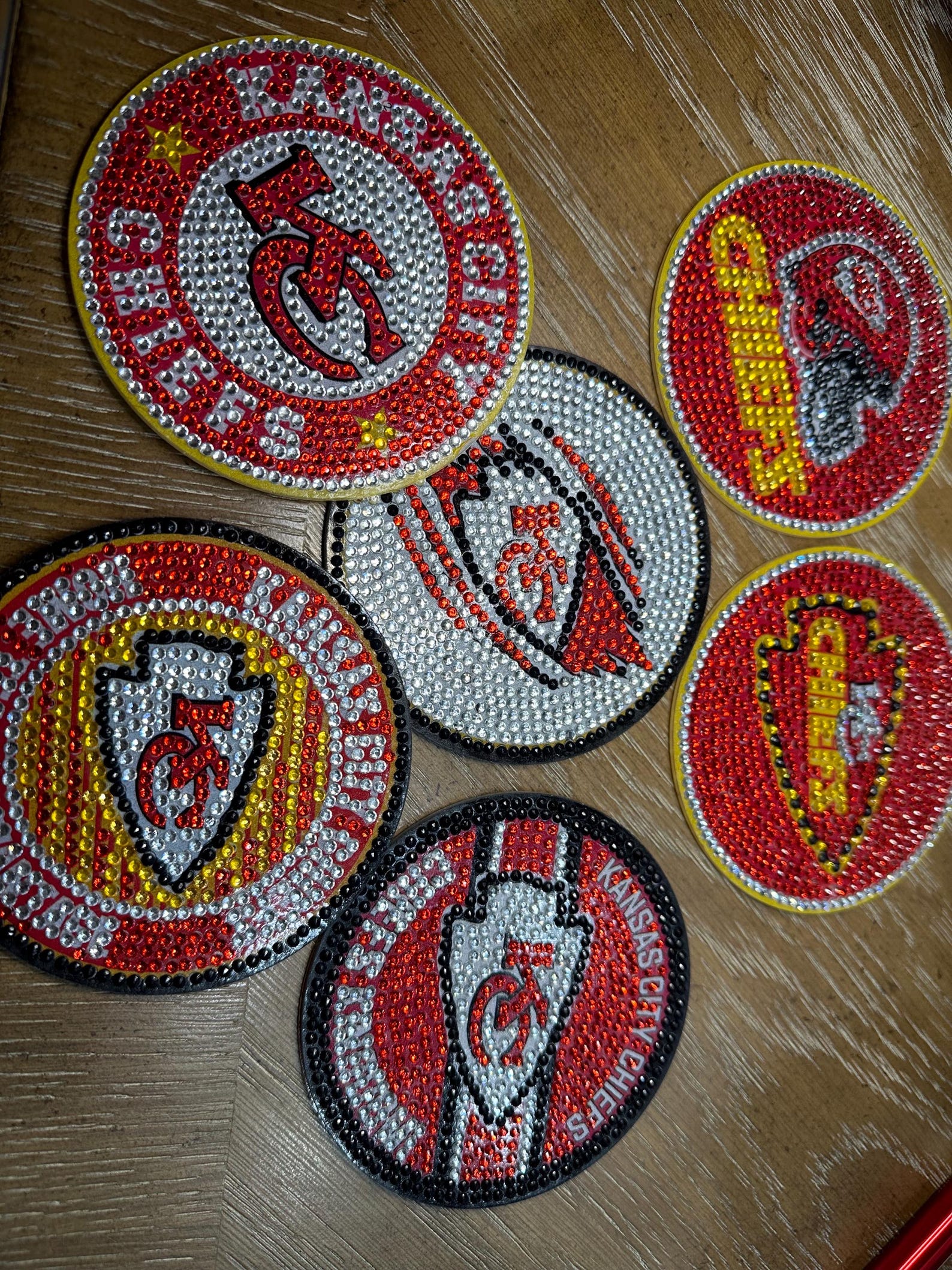 Kansas City Chiefs Diamond Art Finished Coasters - Etsy