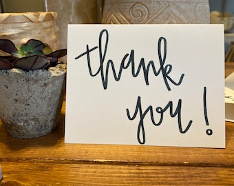 Handwritten Thank You Card Template | Etsy