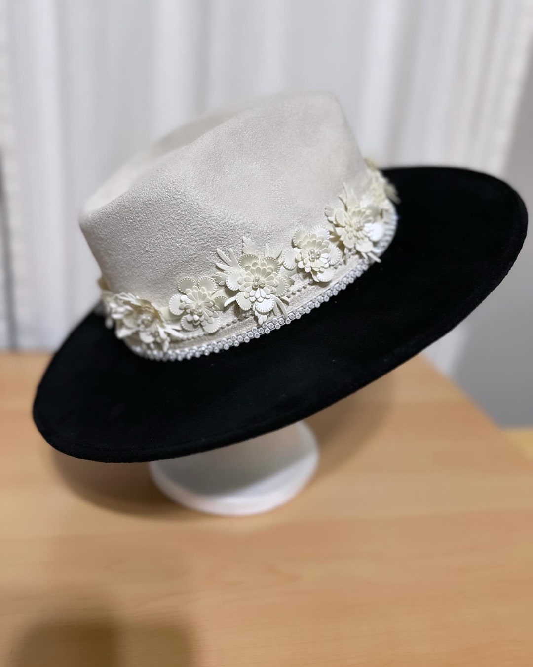 Black & Ivory Custom Hat - Etsy