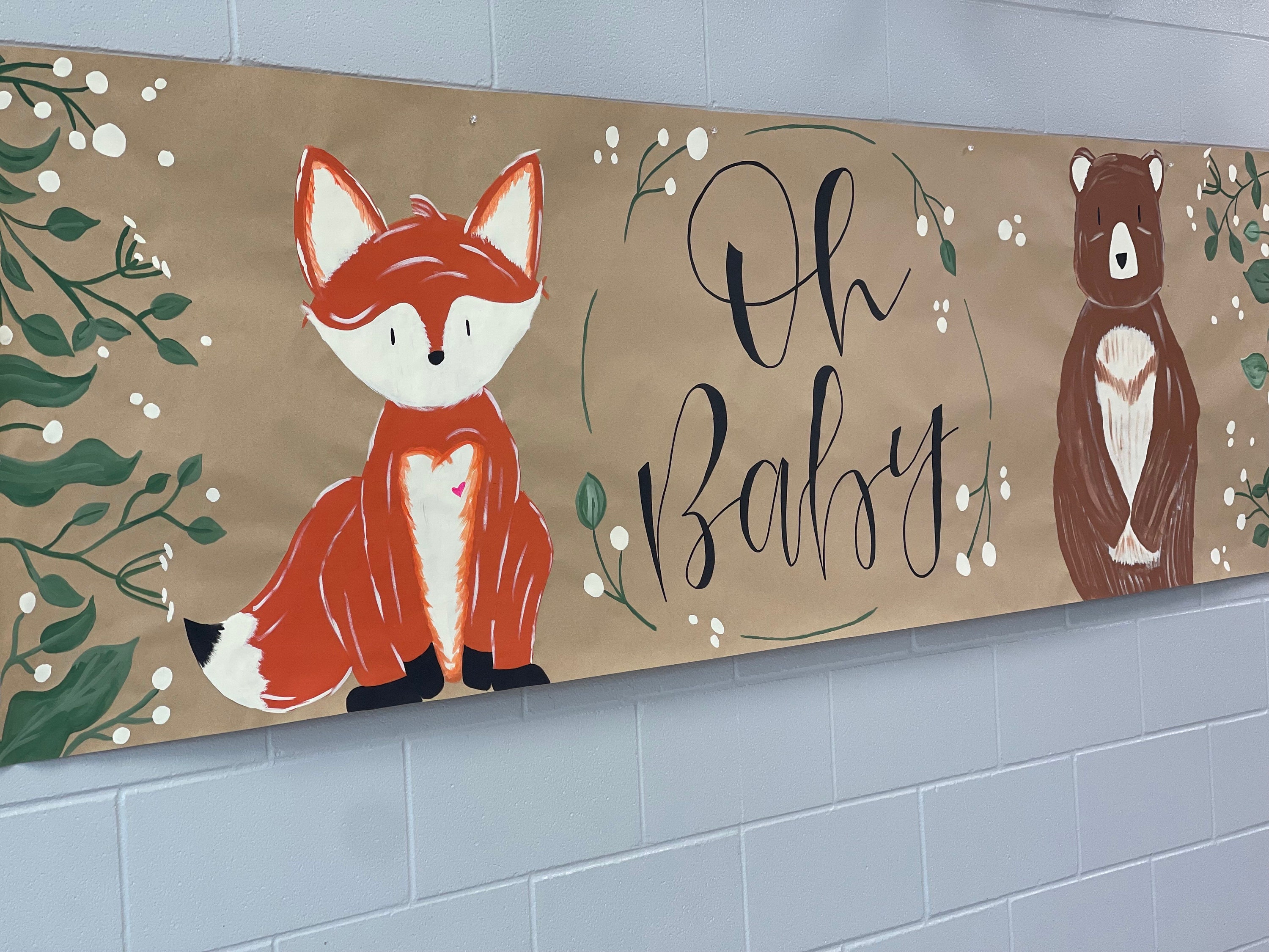 Baby Shower Brown Paper Sign - Etsy