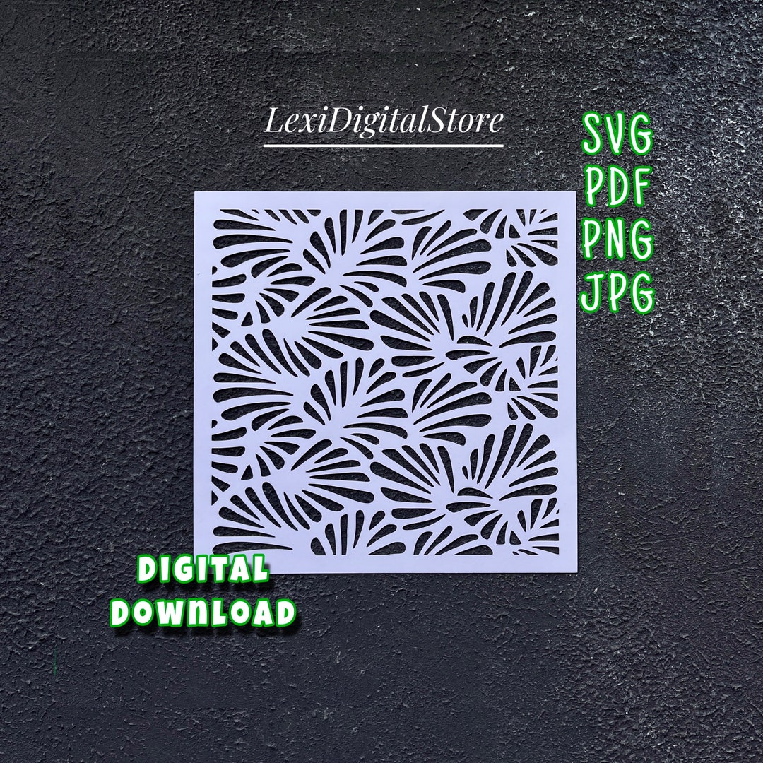 Decorative Background SVG, Floral Pattern Template. SVG, PNG, Pdf, Jpg ...