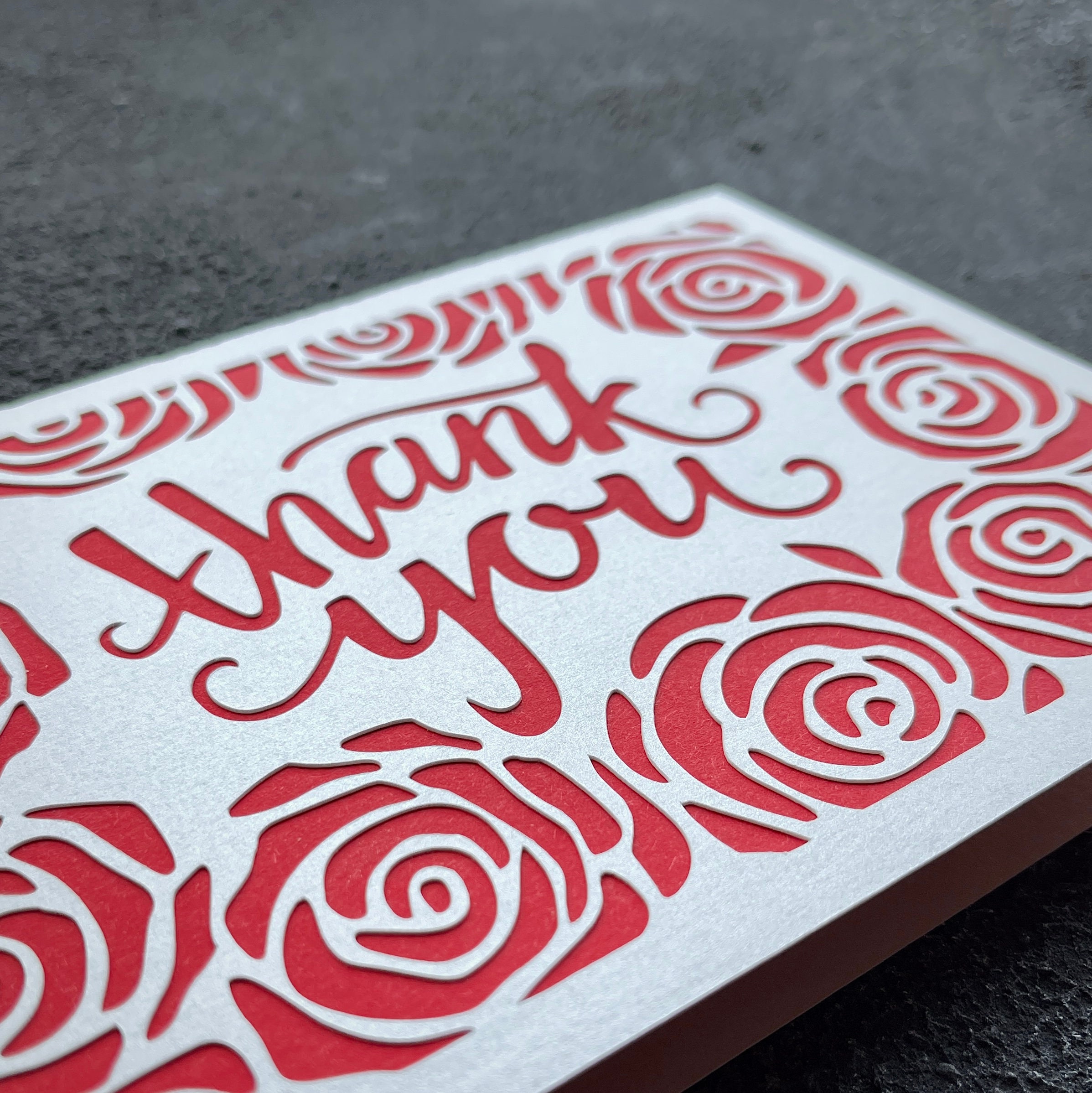 SVG Thank You Card Template, Floral Thank You Card. Instant Digital ...