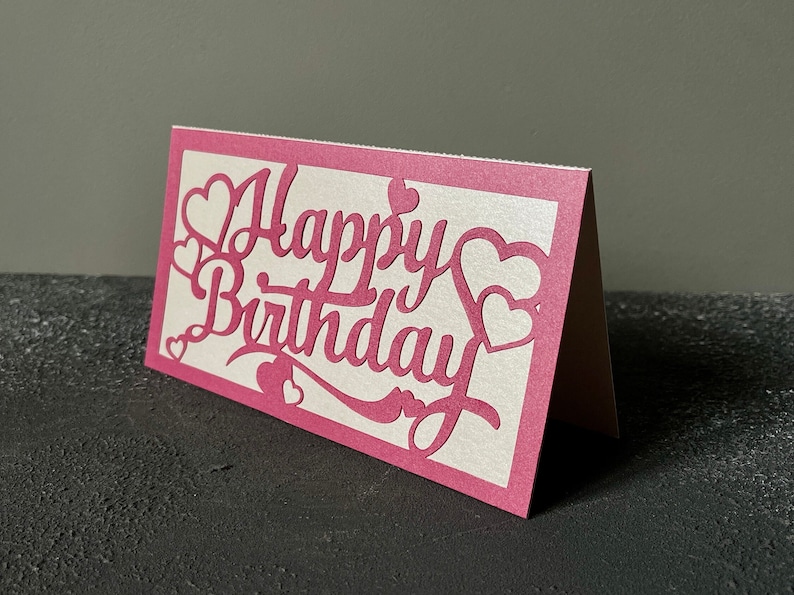 Birthday Card SVG. Cut File DXF, PNG, Pdf, Jpg. Digital File for Cricut ...
