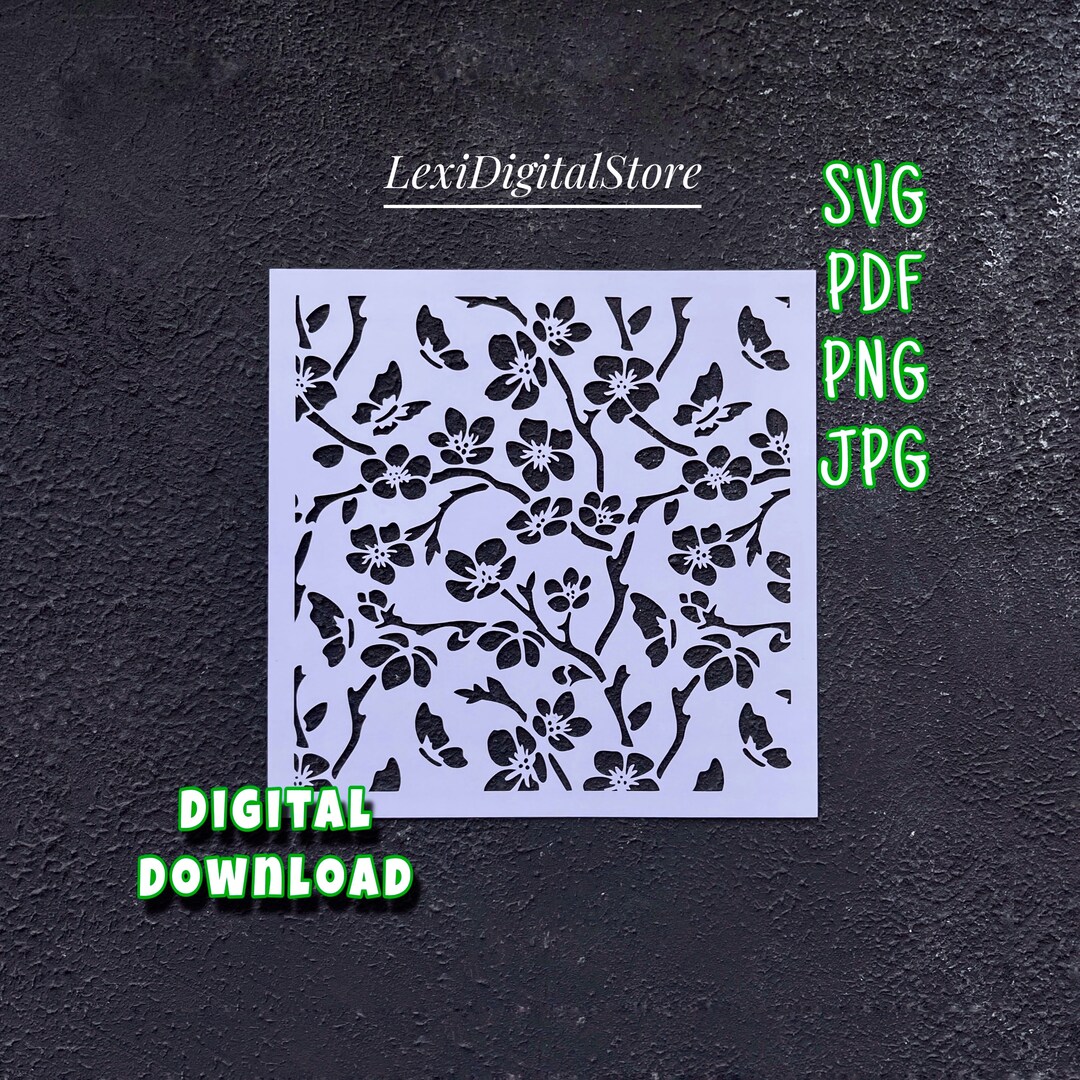 Decorative Background SVG, Floral Pattern Template, Floral Card. SVG ...