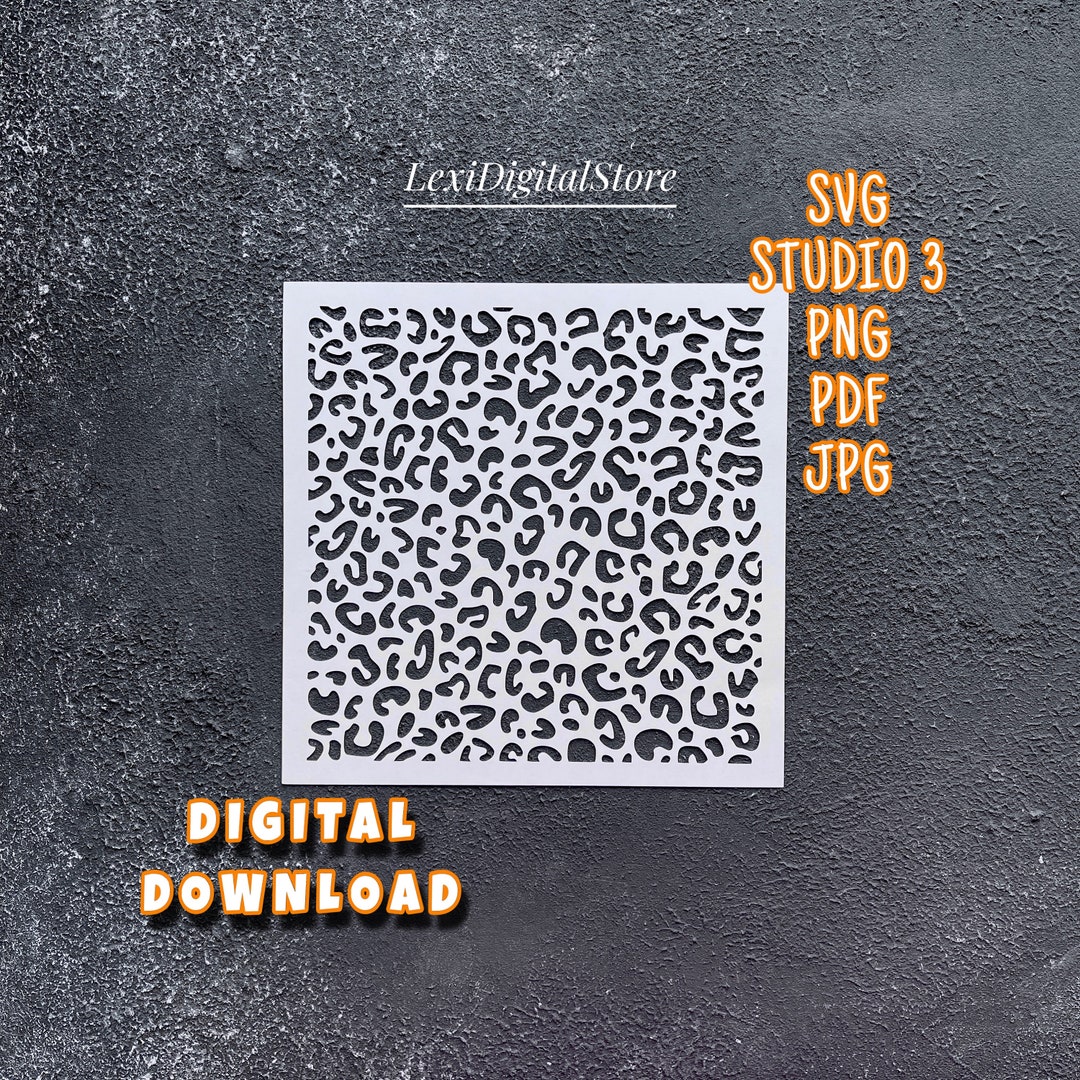 Decorative Background SVG, Animal Pattern Template, Leopard Print, SVG ...