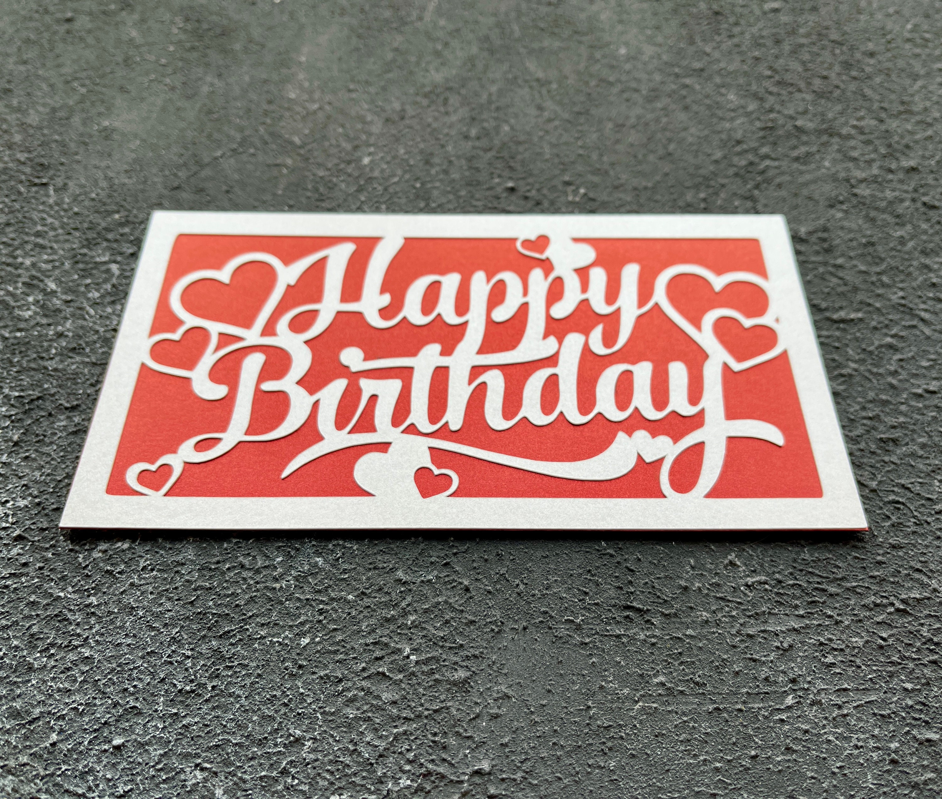 Birthday Card SVG. Cut File DXF, PNG, Pdf, Jpg. Digital File for Cricut ...