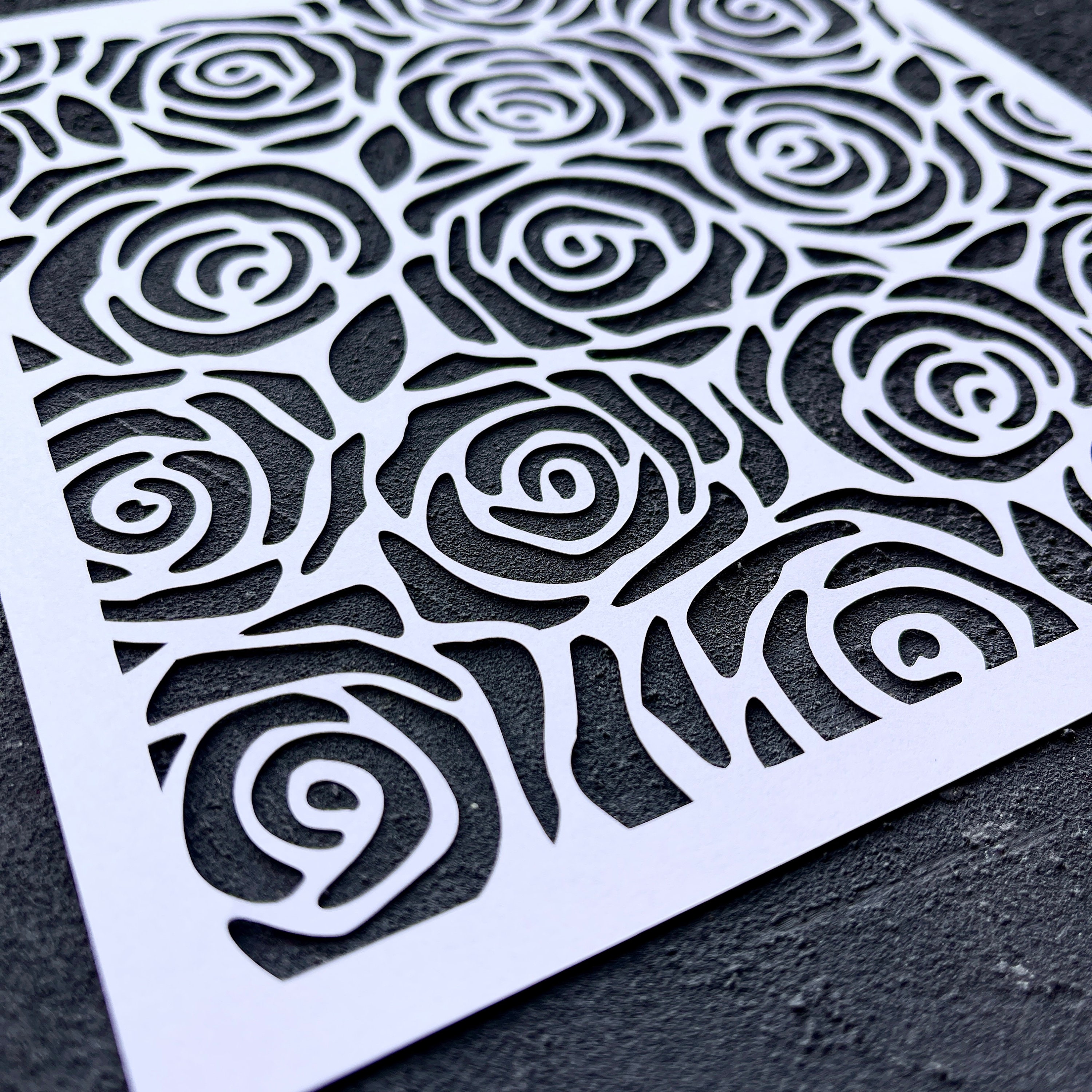 Flower Pattern Card Template SVG PNG Pdf Jpg Files for - Etsy