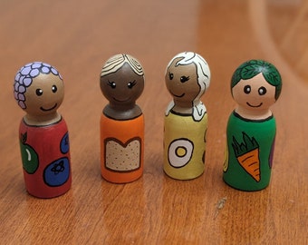 Diverse Community Helpers Peg Dolls Set of 8 - Etsy