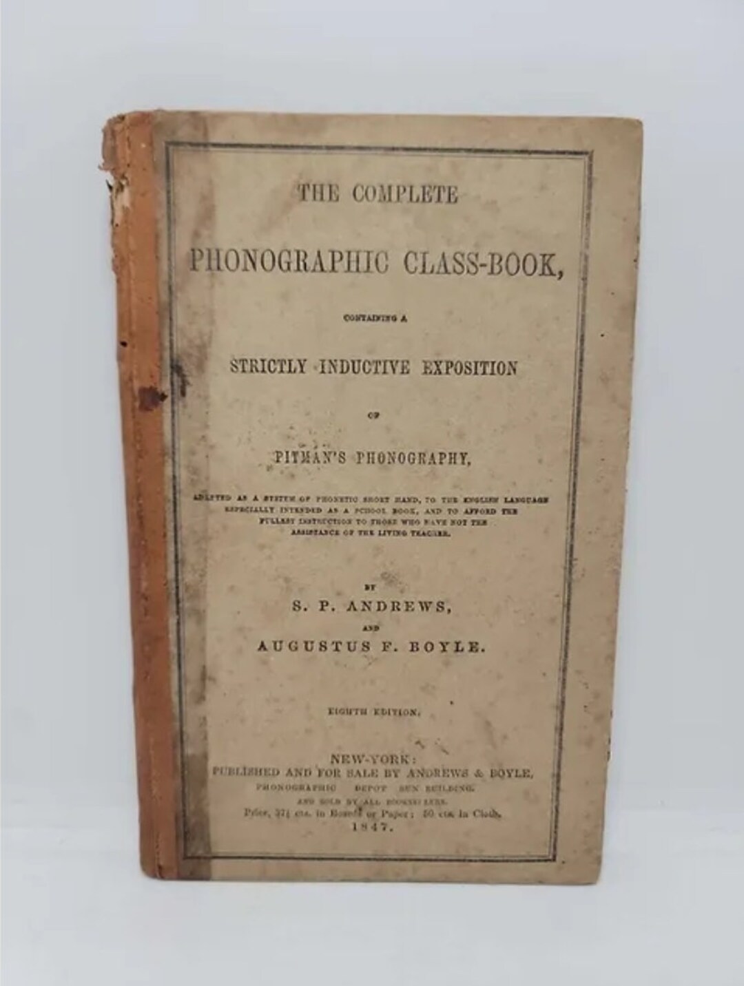 The Complete Phonographic Class-book by S.P Andrews 1845 - Etsy
