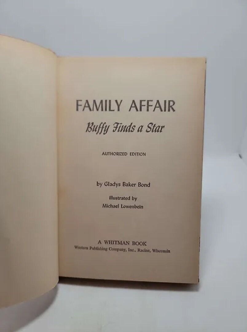 Family Affair: Buffy Finds a Star by Gladys Baker Bond - Hardcover 1970 ...
