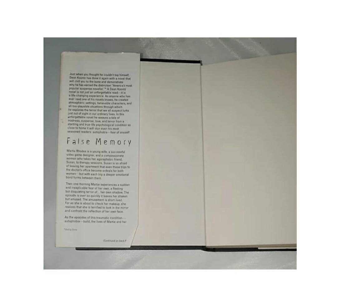 False Memory by Dean Koontz Vintage Hardcover 1998 - Etsy France