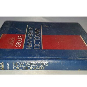 Grolier New Webster's Dictionary Volume 1 - Vintage Hardcover 1992 - Etsy