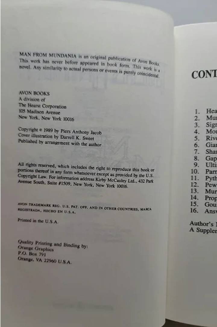 Man From Mundania magic of Xanth Hardcover May 3, 1990 by Piers Anthony ...