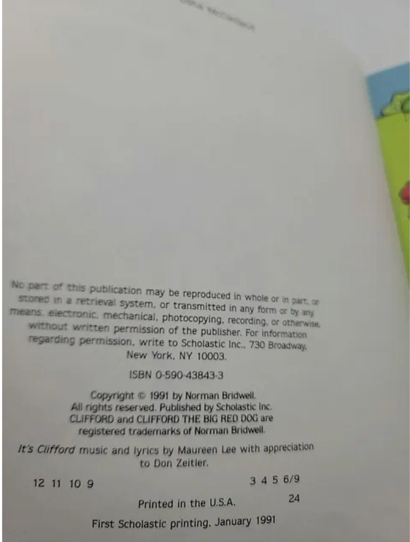 Clifford, We Love You clifford 8x8 Paperback First Scholastic 1991 by ...