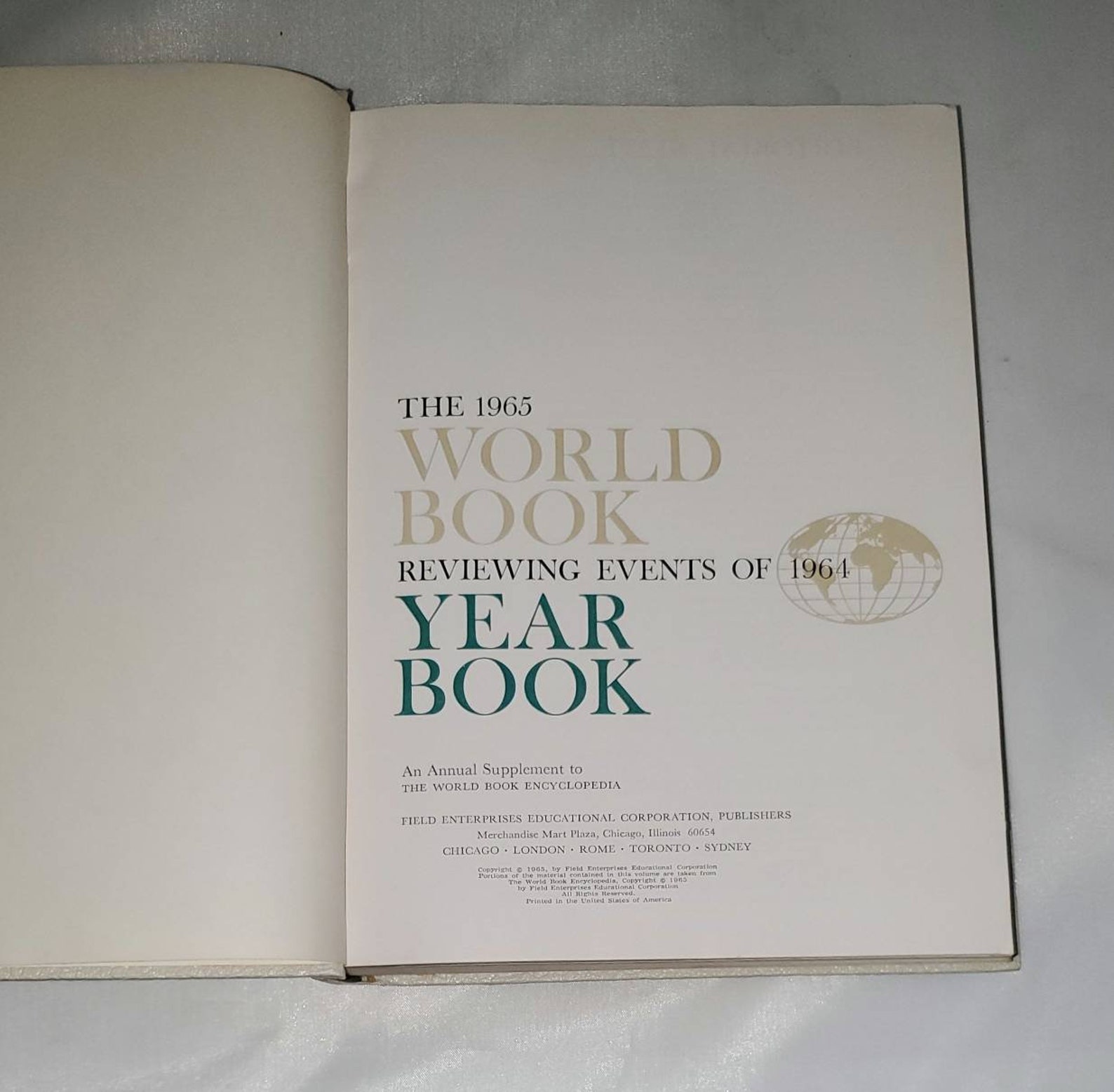 The World Book Year Book 1965 Vintage Hardcover 1965 - Etsy