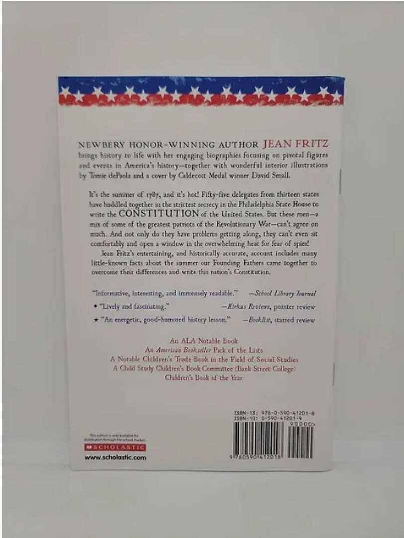 Shh We're Writing the Constitution by Jean Fritz Illustrator Tomie ...