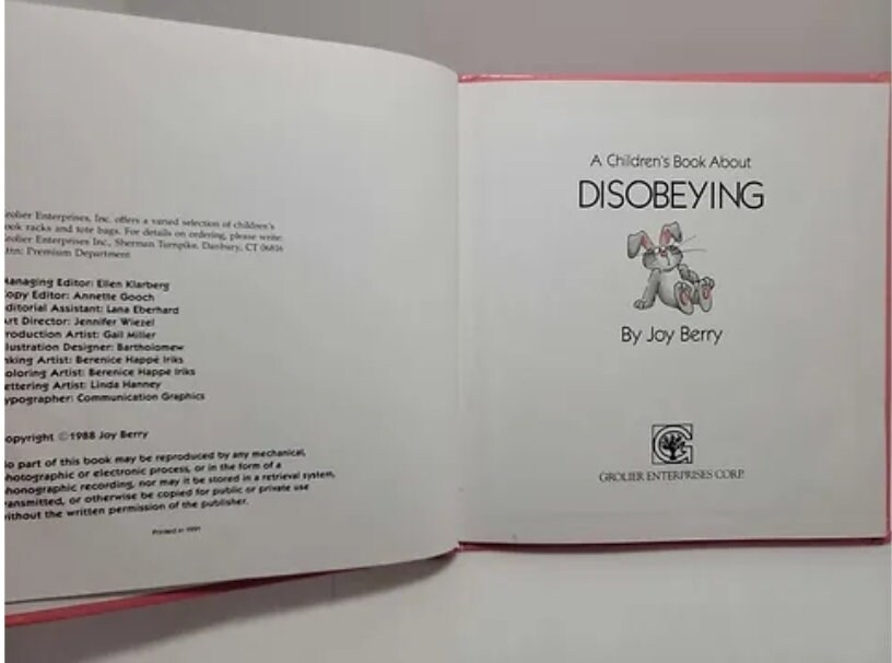 A Children's Book About Disobeying Hardcover January 1, 1991 by Joy ...