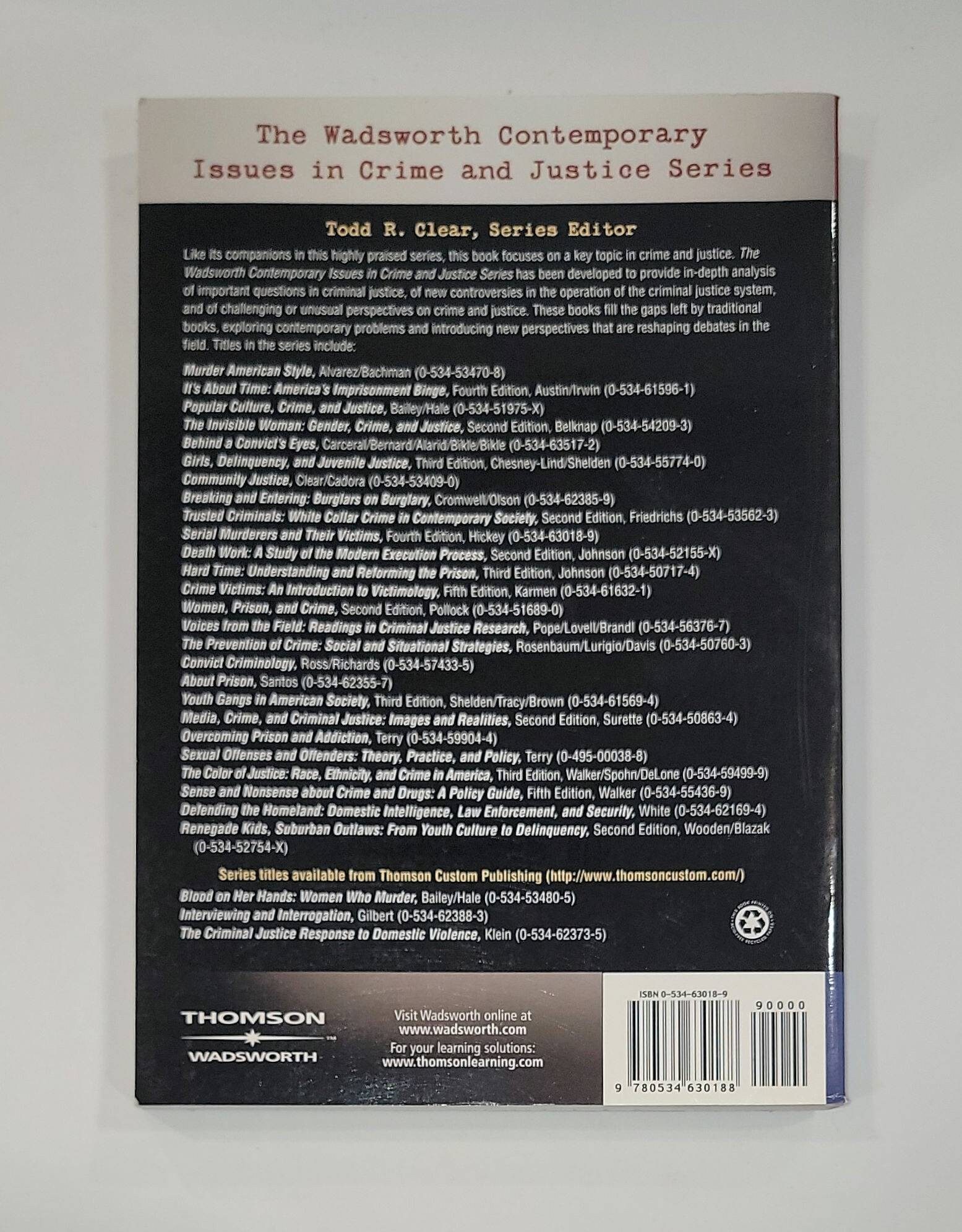 Serial Murderers and Their Victims by Eric W. Hickey This - Etsy