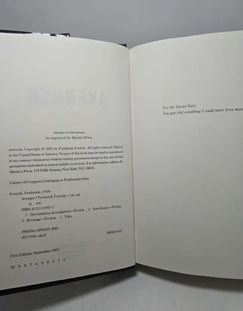 Avenger Hardcover September 30, 2003 by Frederick Forsyth Attorney ...