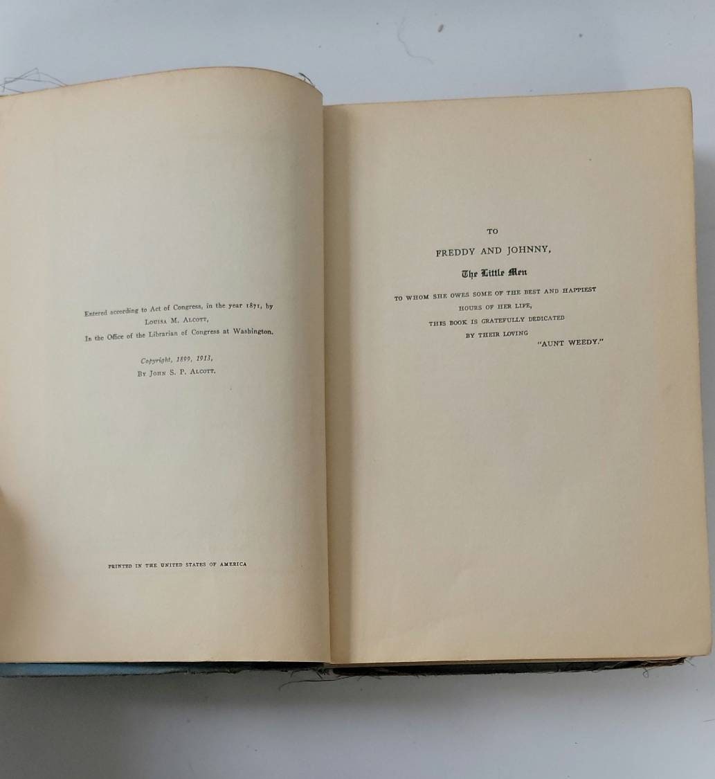 Little Men by Louisa M. Alcott Complete Authorized Edition 1913 - Rare ...