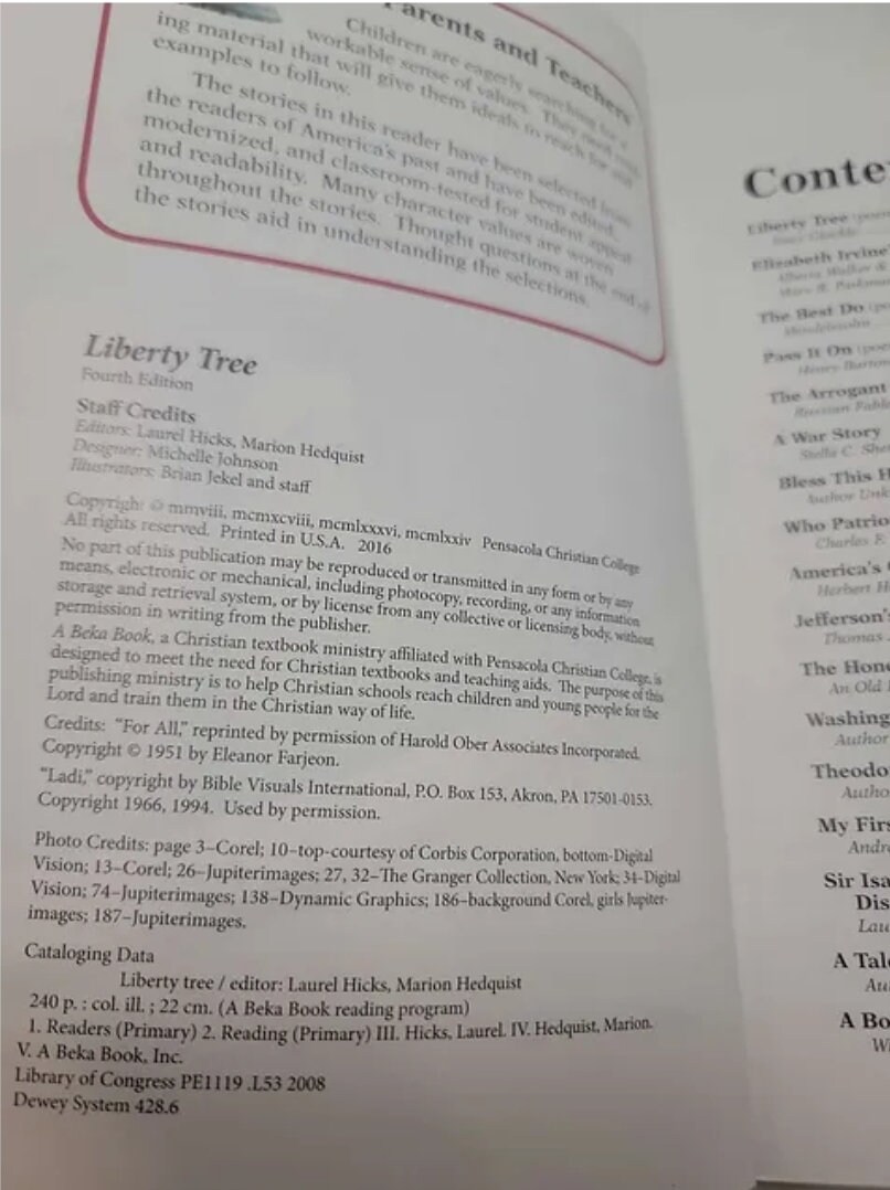 Liberty Tree (A Beka Book Reading Program) Paperback – January 1, 2008 ...