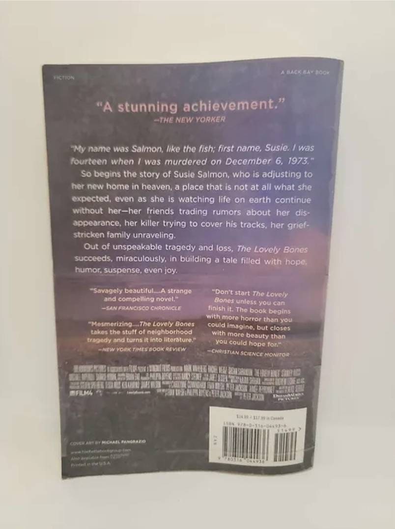 The Lovely Bones Book Back Cover